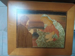 Quadro in legno intarsiato