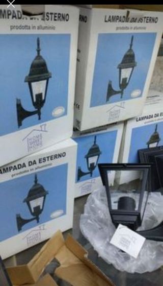 5 Lampade da esterno in alluminio NUOVE
