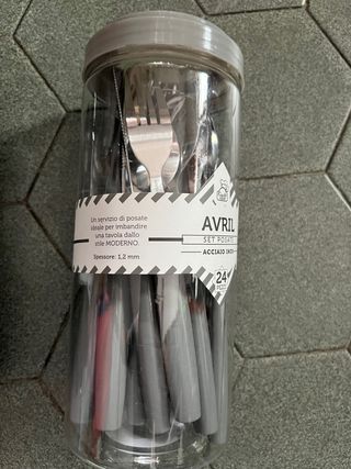 Posate acciaio inox 24 pezzi