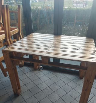 Tavolo fatto di pallet