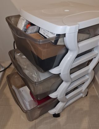 Cassettiera impilabile con 3 box