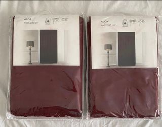 coppia di tende bordeaux 140x280cm