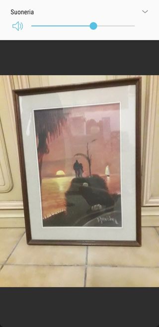 Quadro mahabedian con cornice e vetro