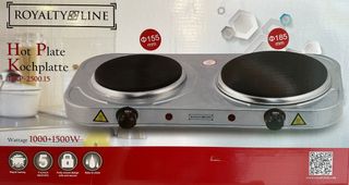 Fornello elettrico doppio, da 1000W e 1500W. 5 liv