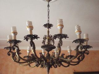 lampadario in bronzo