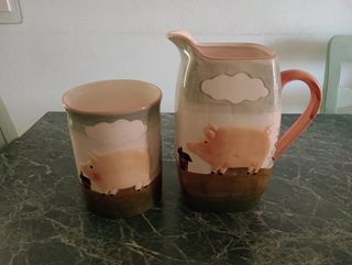 Brocca caraffa e porta grissini