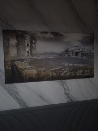 Quadro con sfondo brillantinato