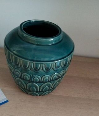 Vaso etnico color petrolio