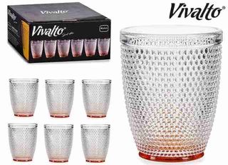 Set servizio bicchieri in vetro 6 pezzi