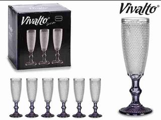Set bicchieri calici in vetro champagne
