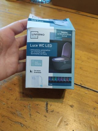 Luce LED WC sensore movimento