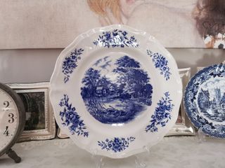 antico piatto francese Serraguemines in porcellana