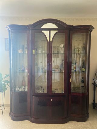 Cristalliera in mogano