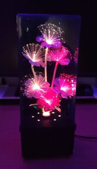 Lampada decorativa con fiori luminosi