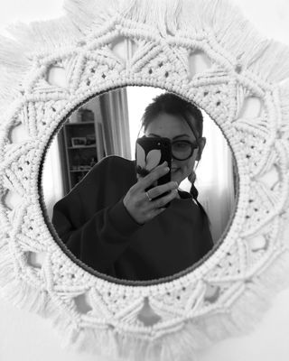 specchio in Macramè