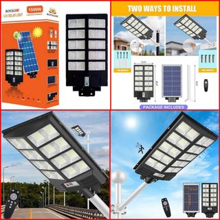 LAMPIONE STRADALE SOLARE FARO LED 1500W   con staf