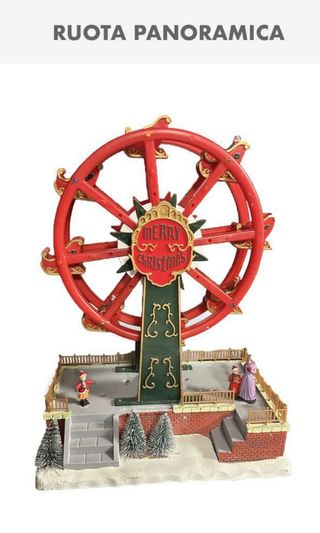 Giostra natalizia con luci e musica