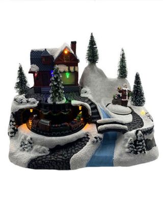 giostra natalizia con luci, musica e movimento