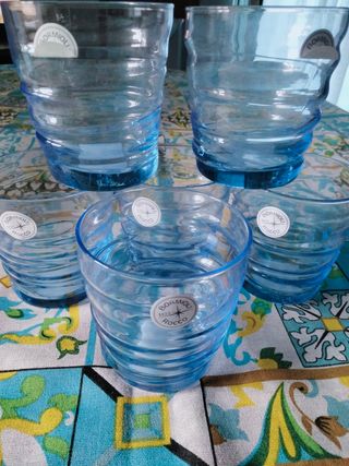 Set servizio bicchieri in vetro per acqua e vino