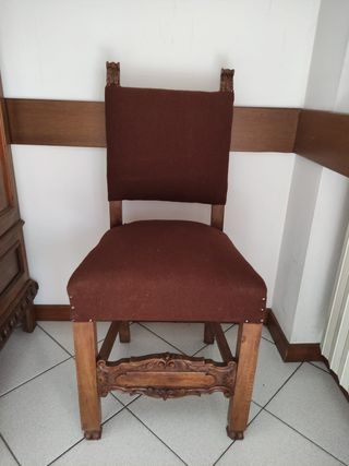 Sedia Vintage Imbottita - 1940 - Noce