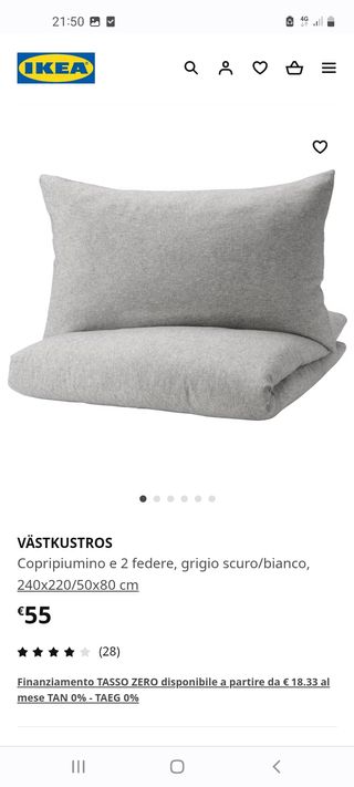 Copripiumone e federe