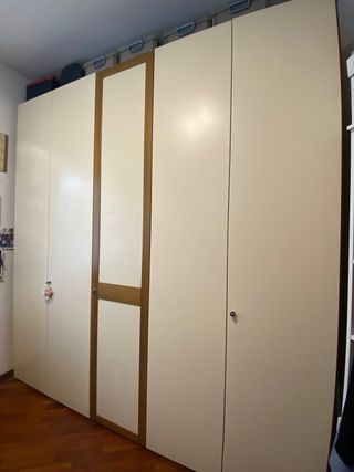 Armadio 5 ante panna e noce