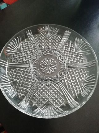 Piatto in vetro da antipasti diviso in 4 scomparti