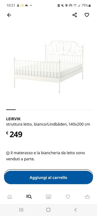 Letto in ferro ikea