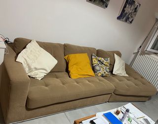 Divano tessuto antimacchia color tortora