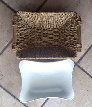 Duo porcellana e vimini