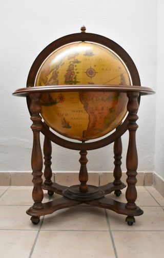 Globo terrestre vintage bar - Legno