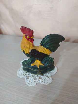 Soprammobile gallo in ghisa pesante