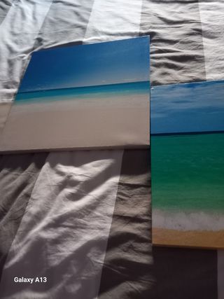 Quadri 40 x 40 mare su tela