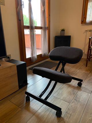 EIFRED Sedia appoggio ginocchia, nero-grigio