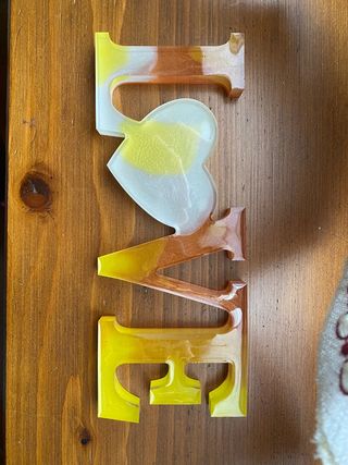 Scritta in resina epossidica