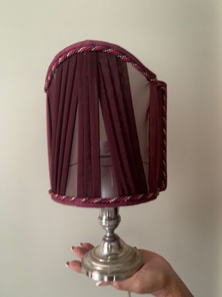 lampada in  metallo argentato