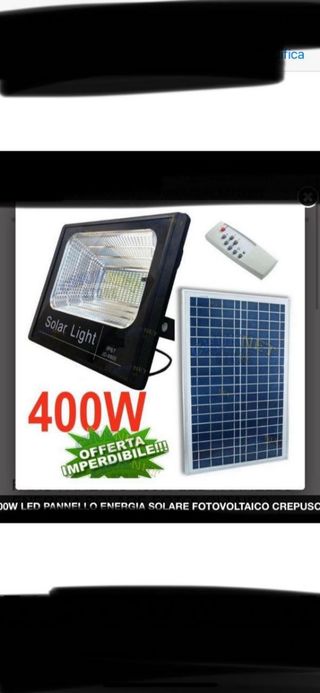 Faro solare 400 watt