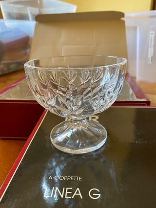 Coppette ciotole vetro cristallo al piombo RCR ita