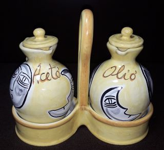 Porta Olio e Aceto Dipinto a Mano 20€