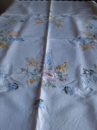Tovaglia rettangolare lino con 🪻🌺🪷🌸