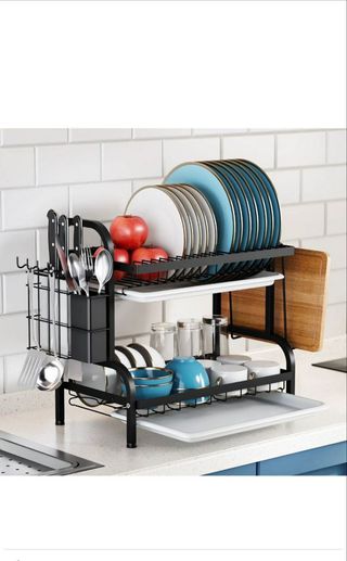 Scolapiatti da appoggio in acciaio