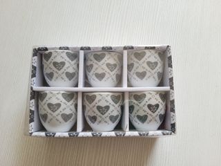 6 tazzine da caffè in ceramica senza piattino