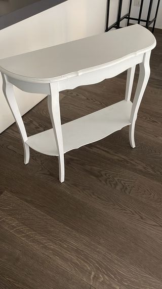 Console bianca in legno