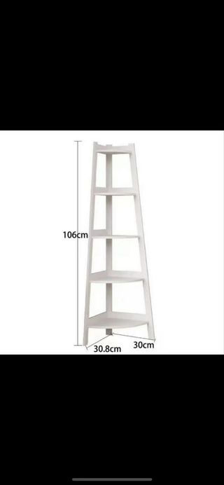 Scaffale angolare in legno