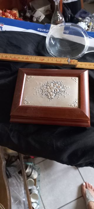 SCATOLA IN LEGNO E ARGENTO 925 COME NUOVA