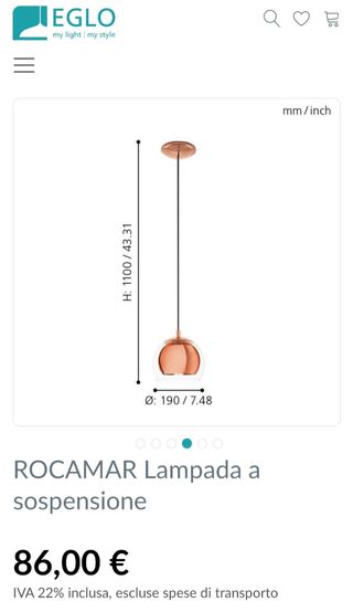 Lampadario "EGLO" a sospensione!