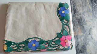 tovaglia in canapone per 12 persone