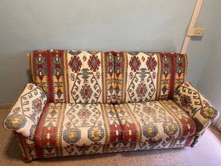 Divano letto vintage con materasso