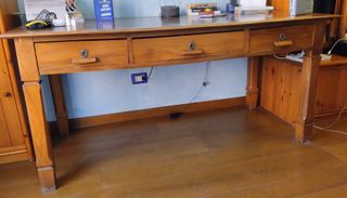 TAVOLO SCRIVANIA LEGNO MASSELLO INIZIO 900  85x170
