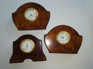 Orologio soprammobile in radica vintage